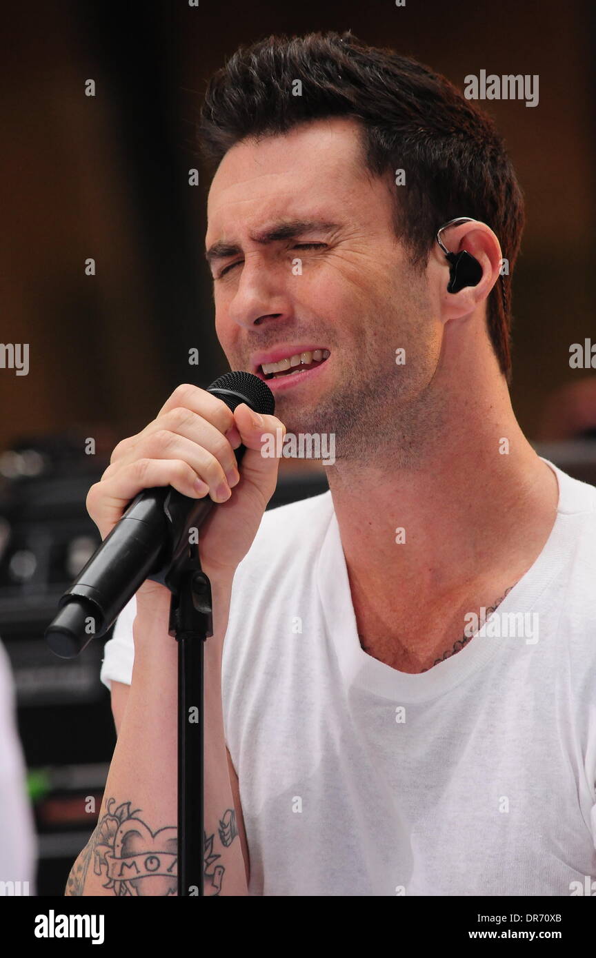 Adam Levine Maroon 5 perform live at Rockefeller Center as part of the ...