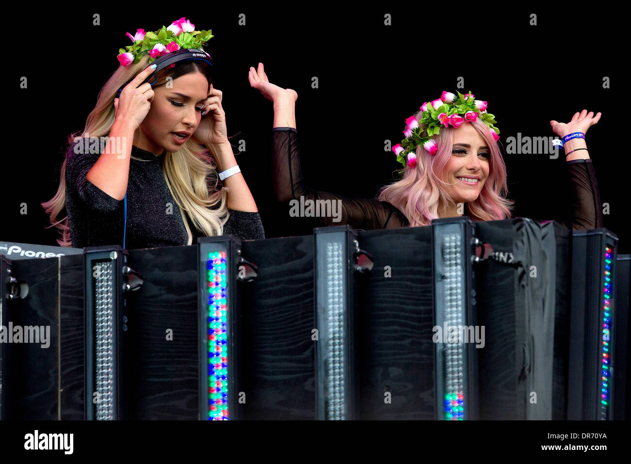 Rebecca And Fiona Performing Live On Stage During Day 4 Of The Peace And