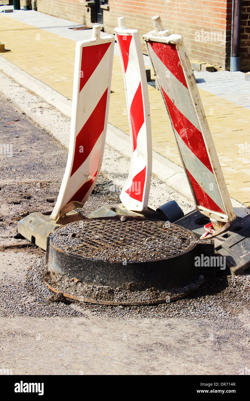 Roadworks barriers hi-res stock photography and images - Alamy