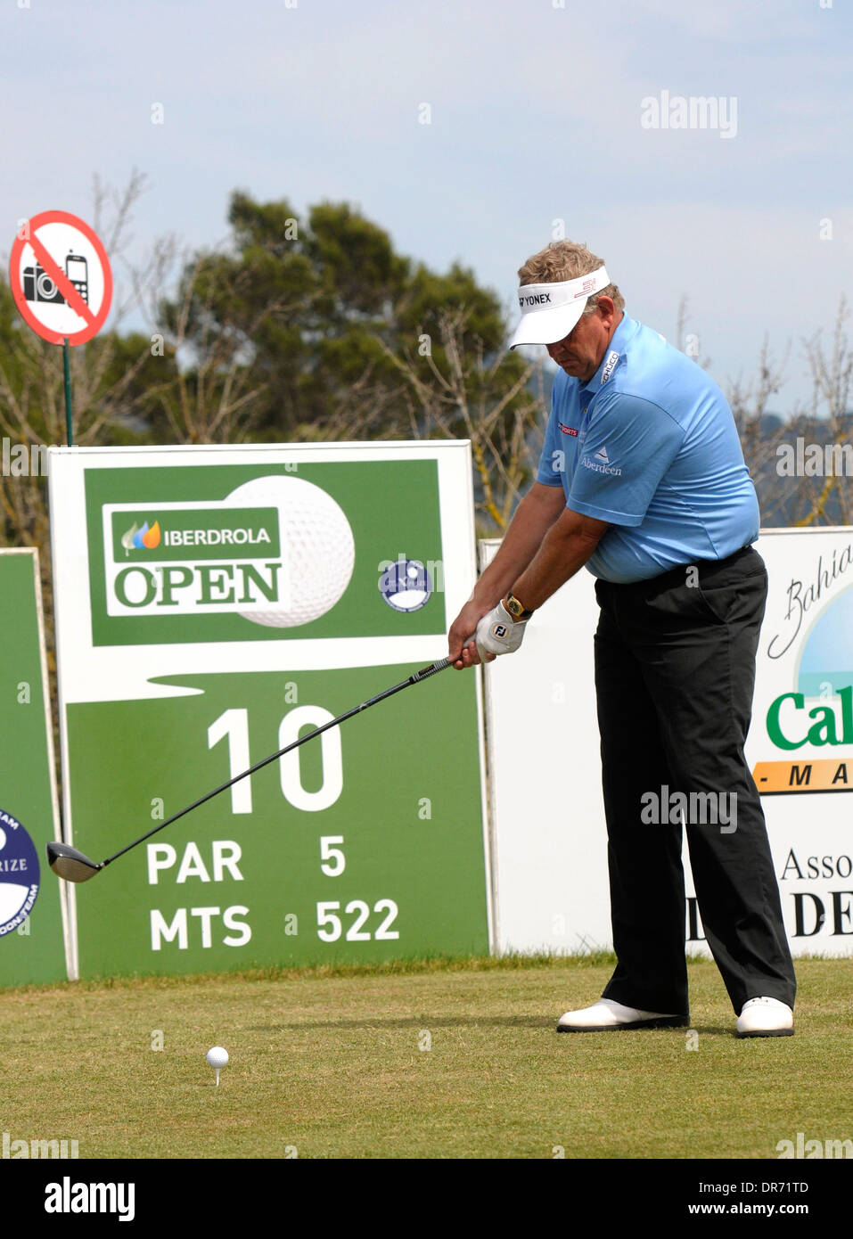 Colin Stuart Montgomerie, Scottish golfer, during a tournament in ...