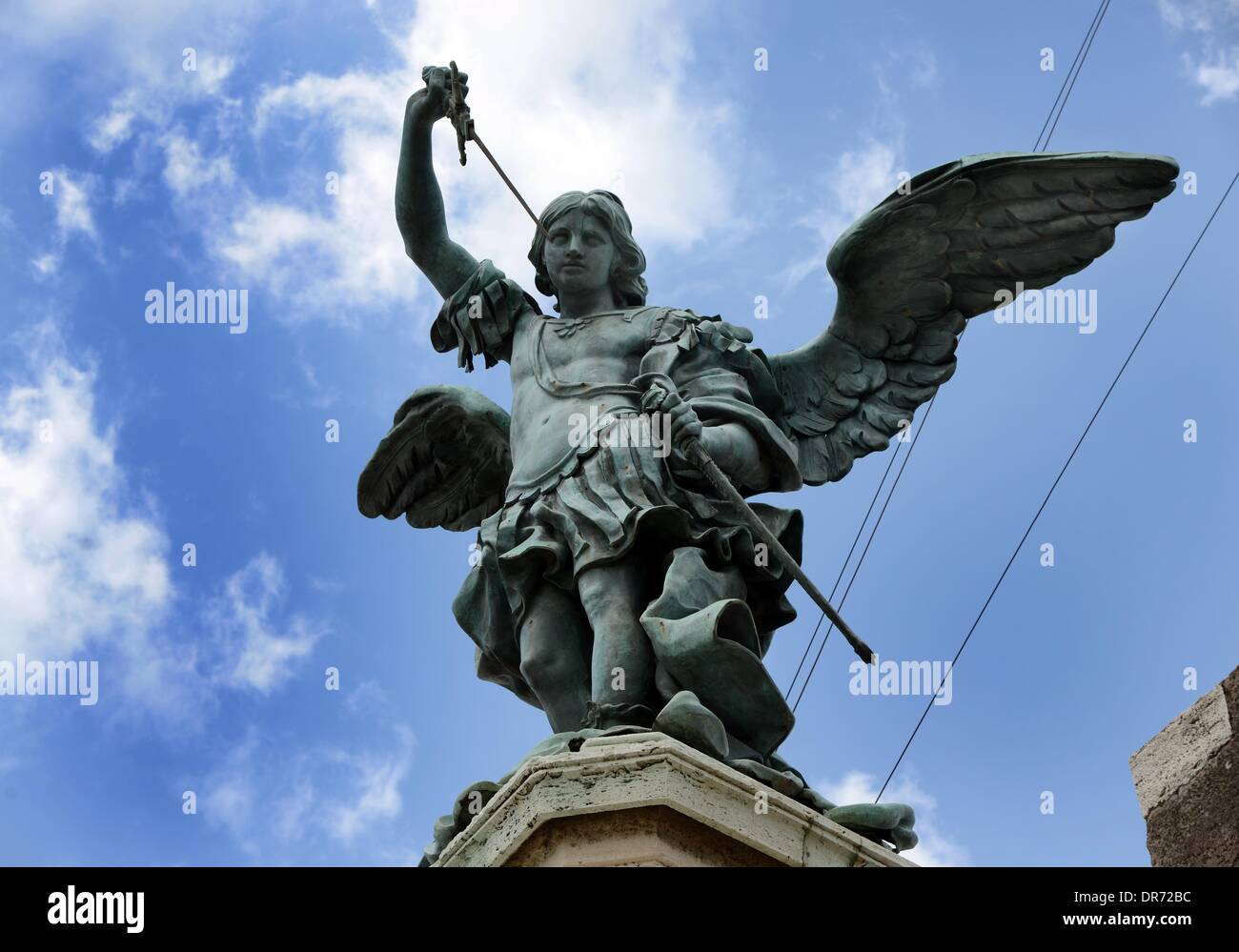 Rome, Italy. 12th May, 2013. Bronze statue of Archangel Michael ...