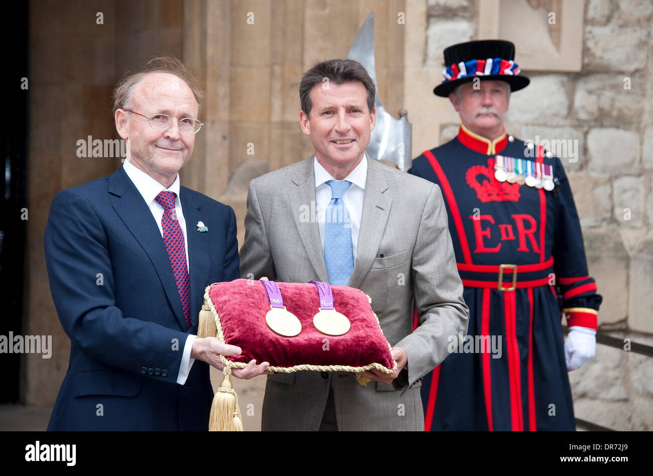 LOCOG chair Seb Coe (second from right) and Rio Tinto chairman Jan du ...