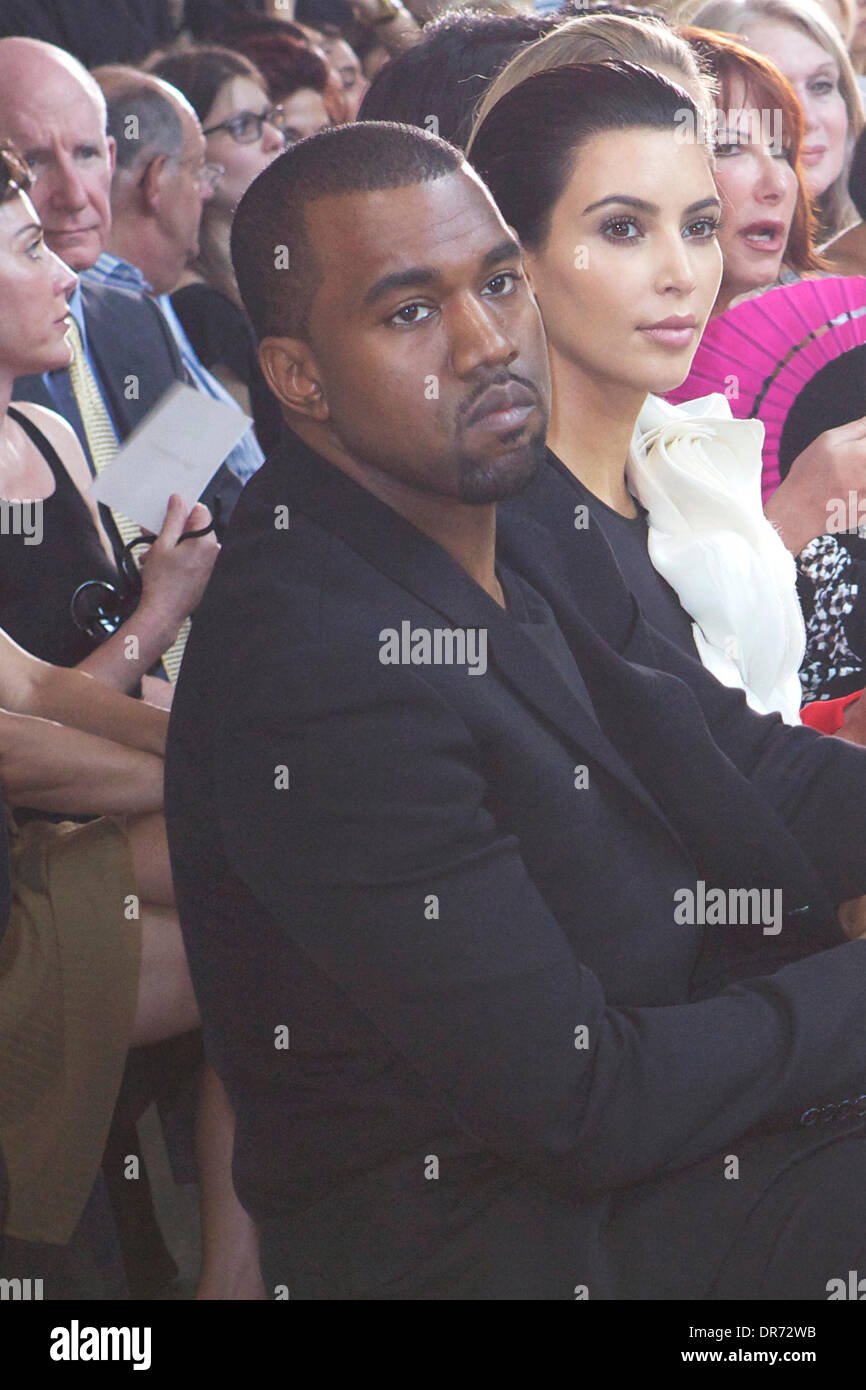 Kanye West and Kim Kardashian Paris Fashion Week Fall / Winter 2013 ...