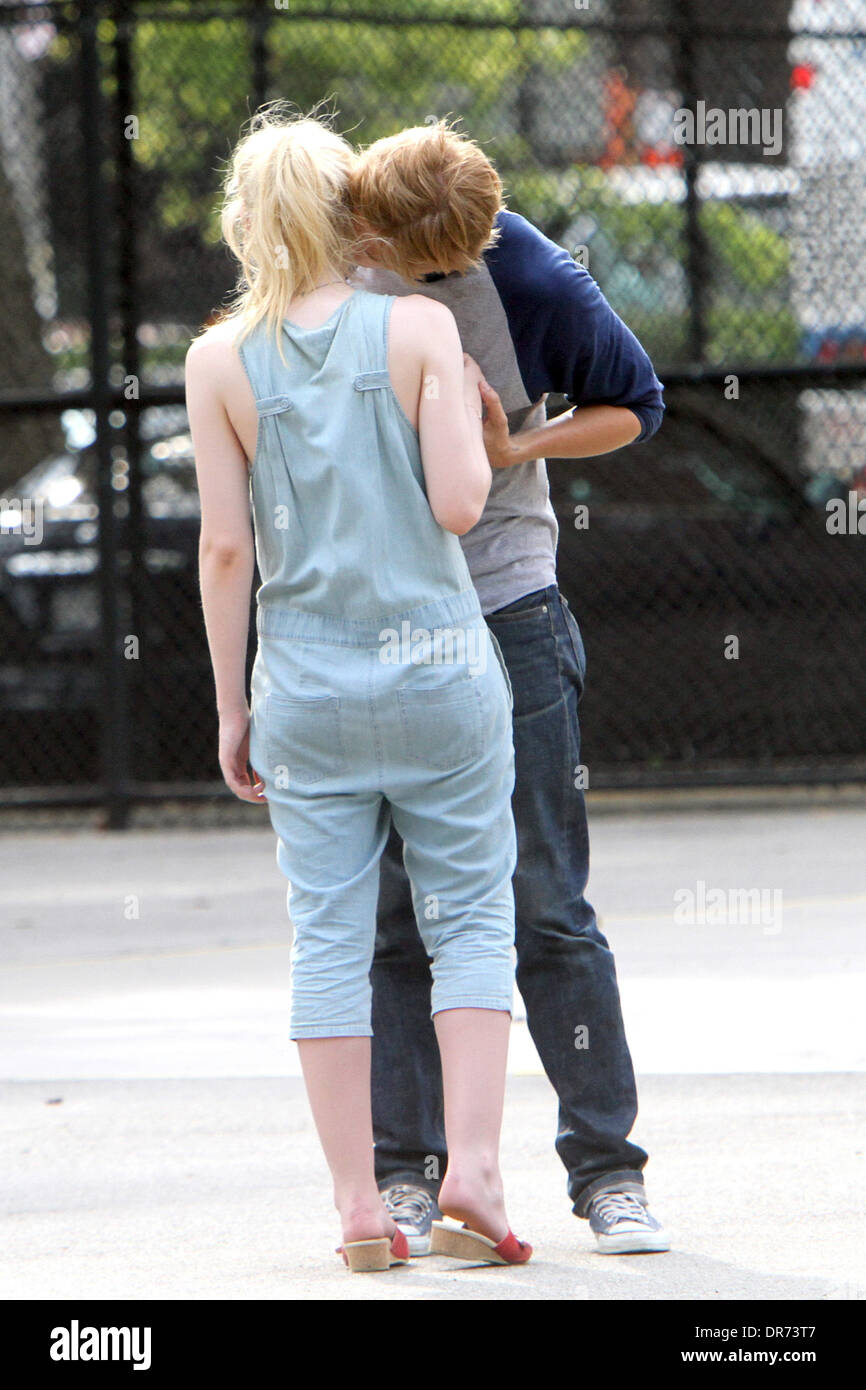 Boyd Holbrook and Dakota Fanning on the set of their new film 'Very ...