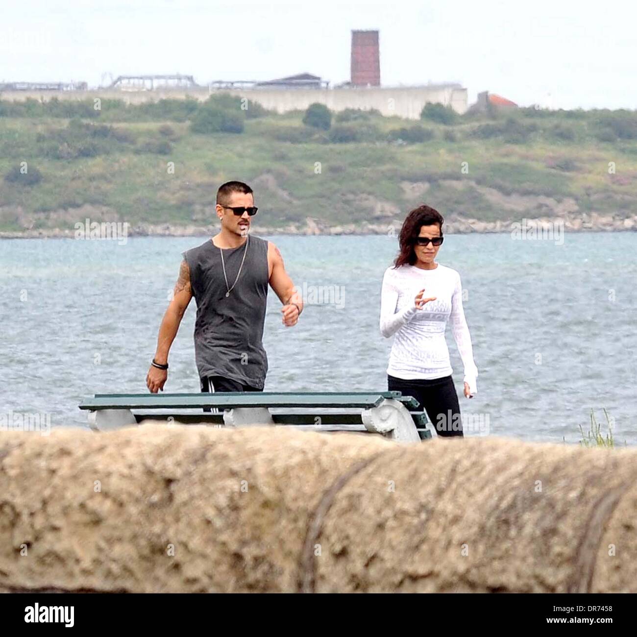 Colin Farrell And Sister Claudine Farrell High Resolution Stock ...