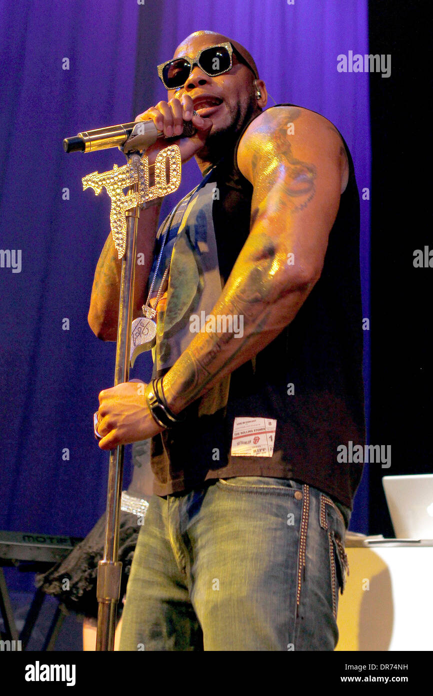 Flo Rida aka Tramar Dillard performs live at The Bay Street Grand Prix Celebrity Race Gala ...