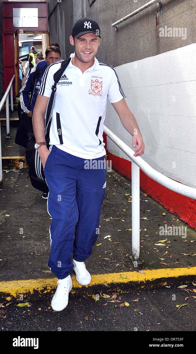 Danny Miller Television stars arriving at Richmond Park football ...
