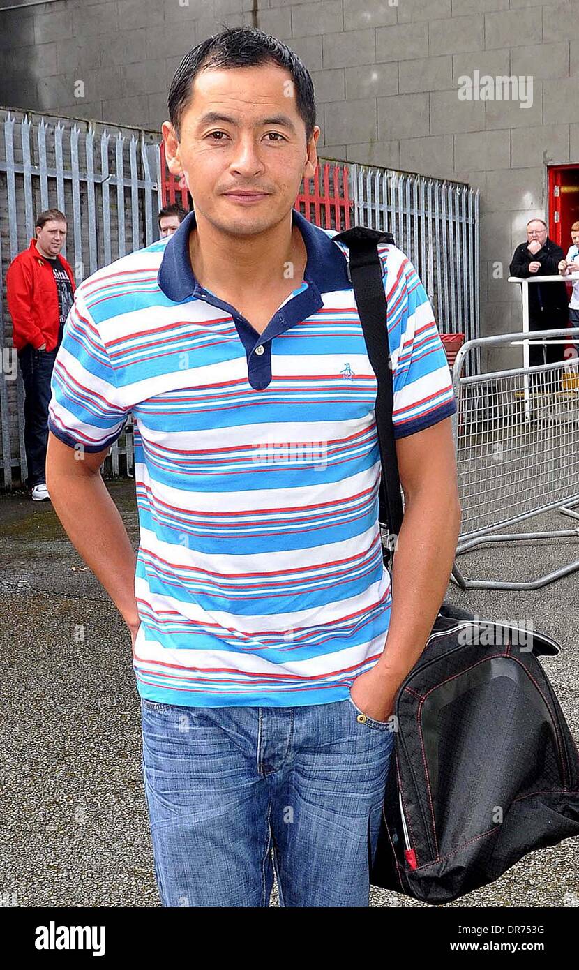 Jason Sherlock arriving at Richmond Park football grounds to attend a ...