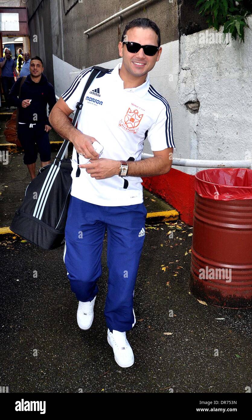 Ryan Thomas Television stars arriving at Richmond Park football grounds ...