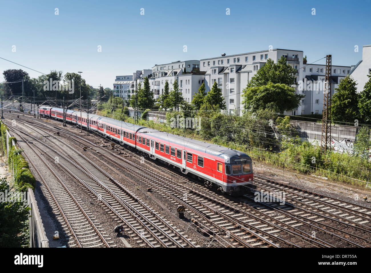 Germany, Ulm, Railway train Stock Photo - Alamy
