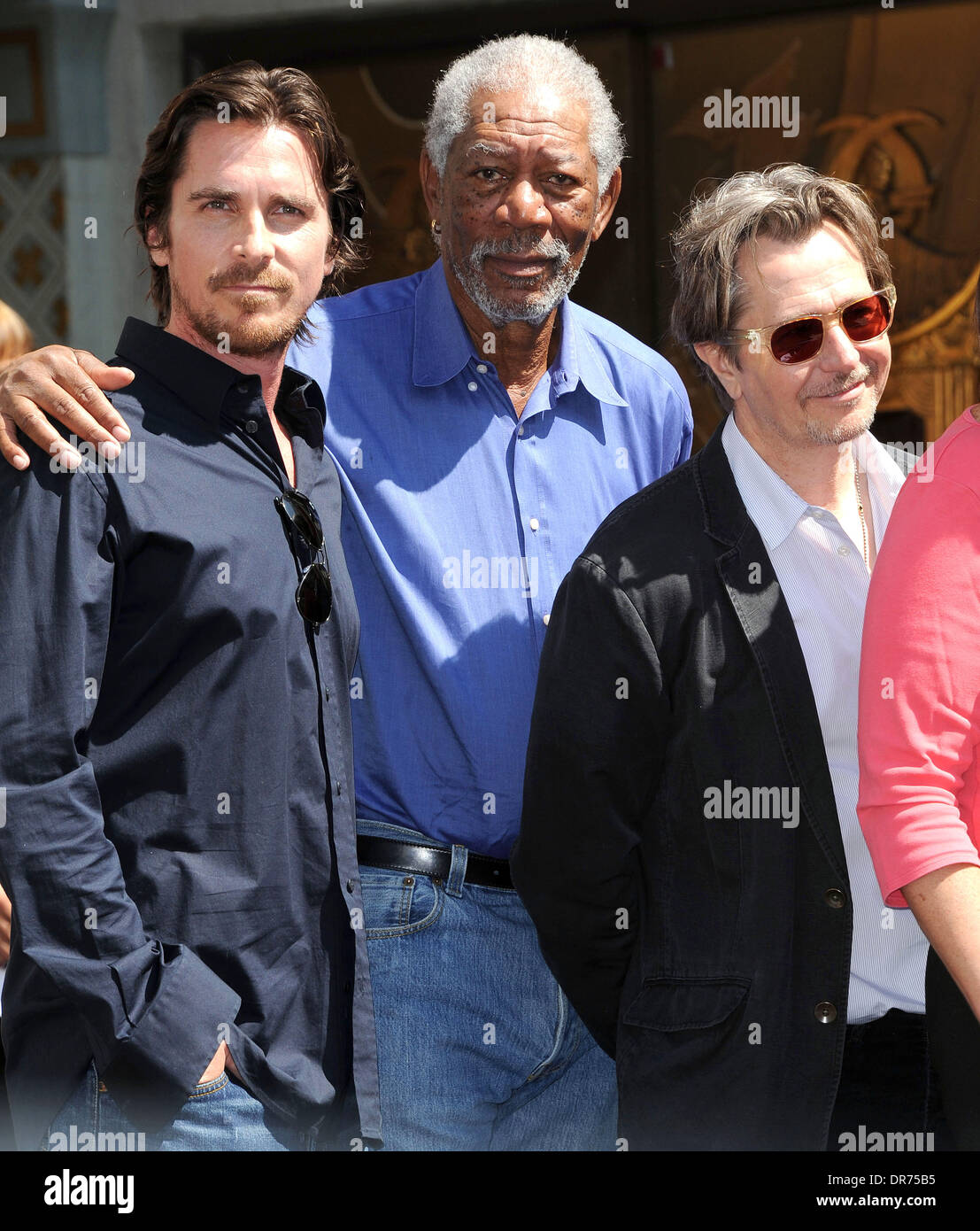 Christian Bale, Morgan Freeman, Gary Oldman Hand and Foot print ...