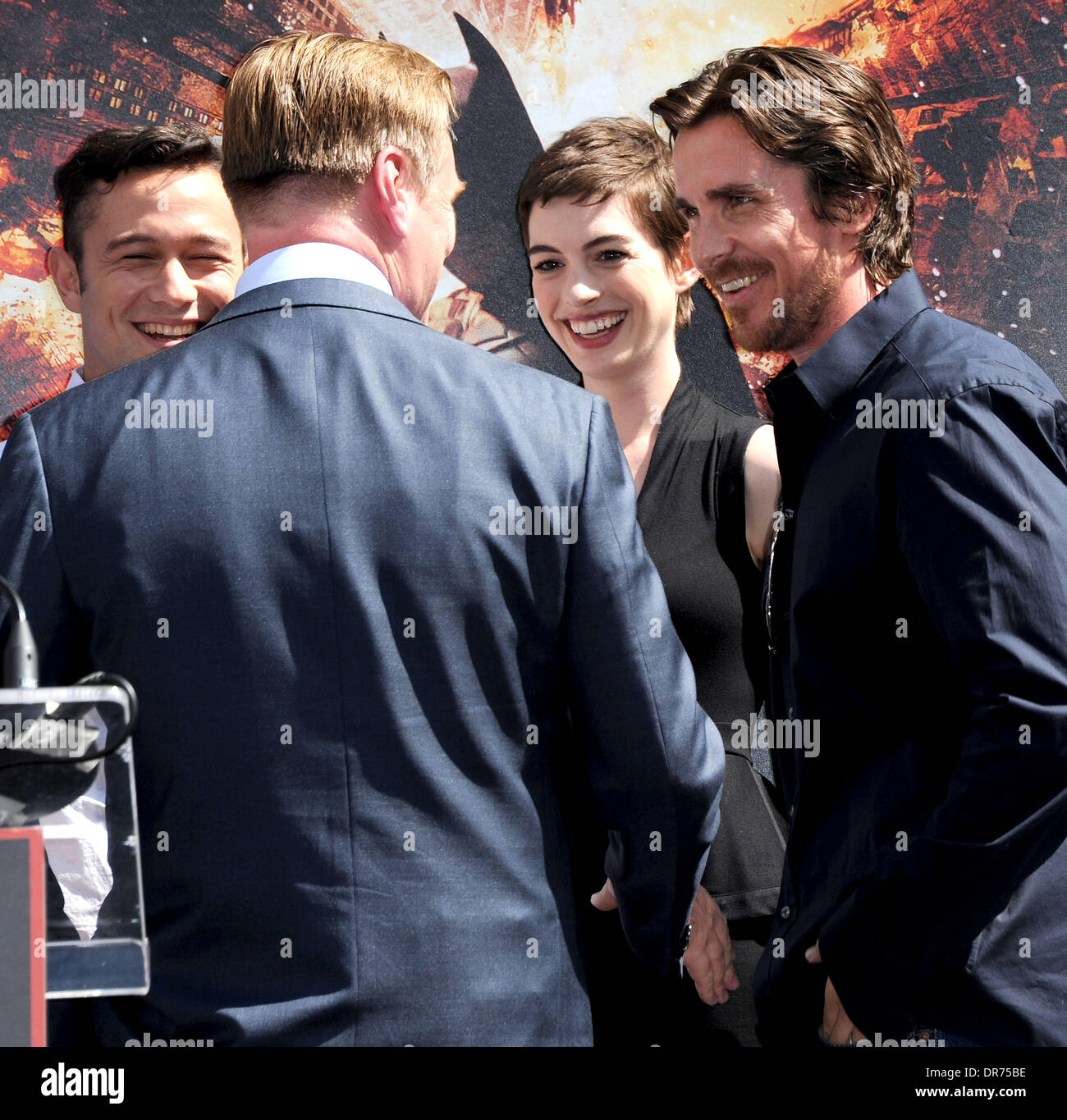 Anne Hathaway, Christian Bale, Christopher Nolan, Joseph Gordon Levitt ...