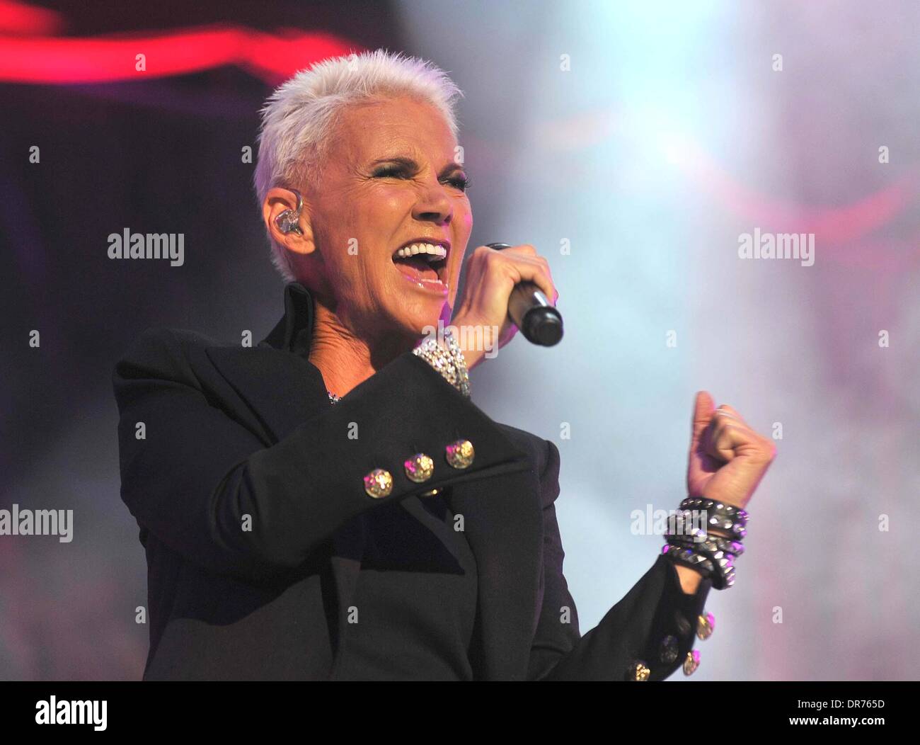 Marie Fredriksson of Roxette performs live at the 02 Arena in Dublin ...