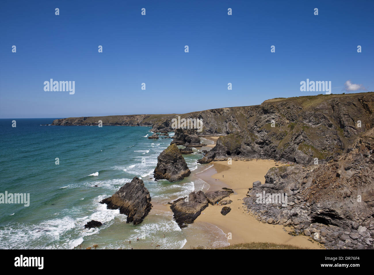 South West Coast Path, Bedruthan Steps Stock Photo - Alamy
