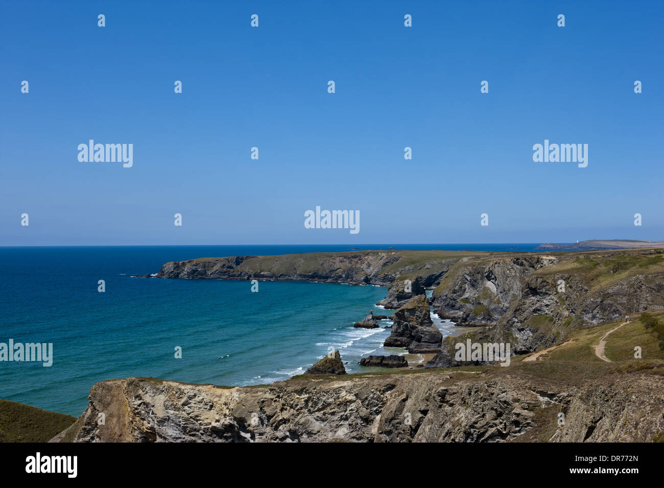 South West Coast Path, Bedruthan Steps Stock Photo - Alamy