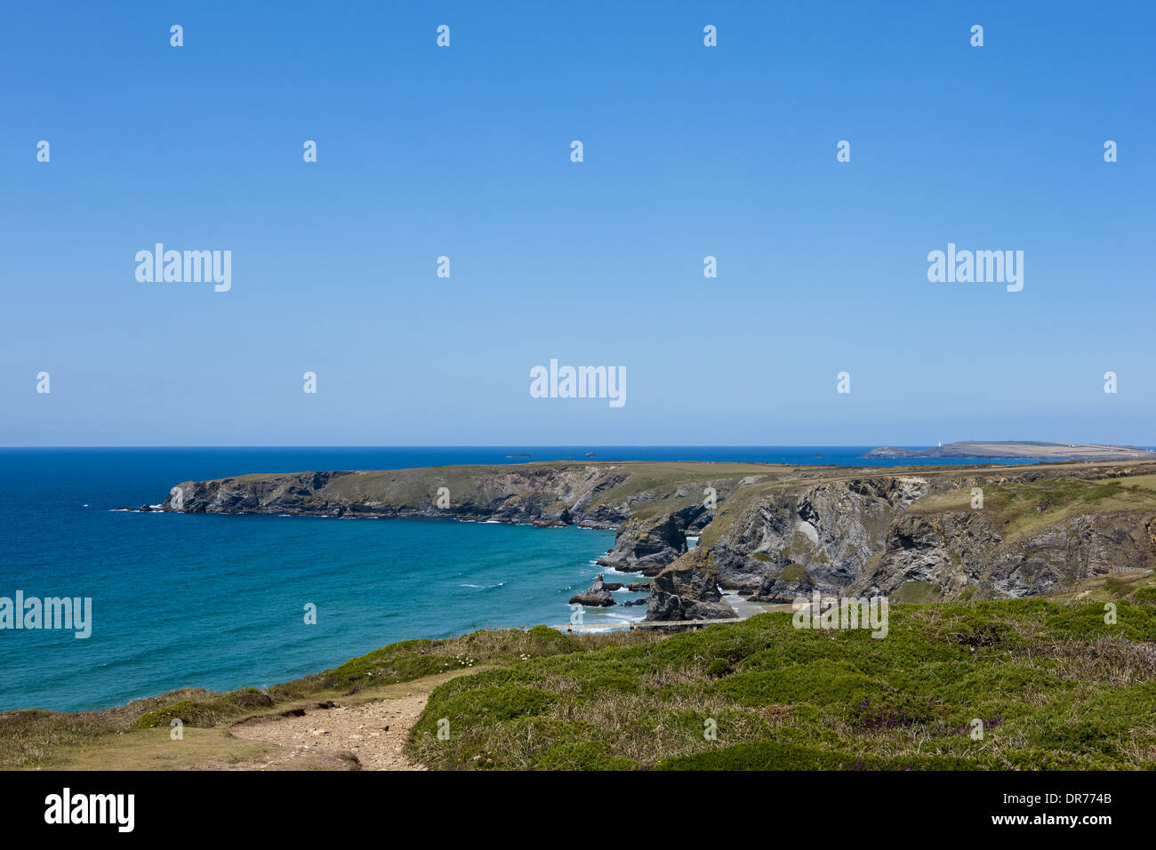 South West Coast Path, Bedruthan Steps Stock Photo - Alamy