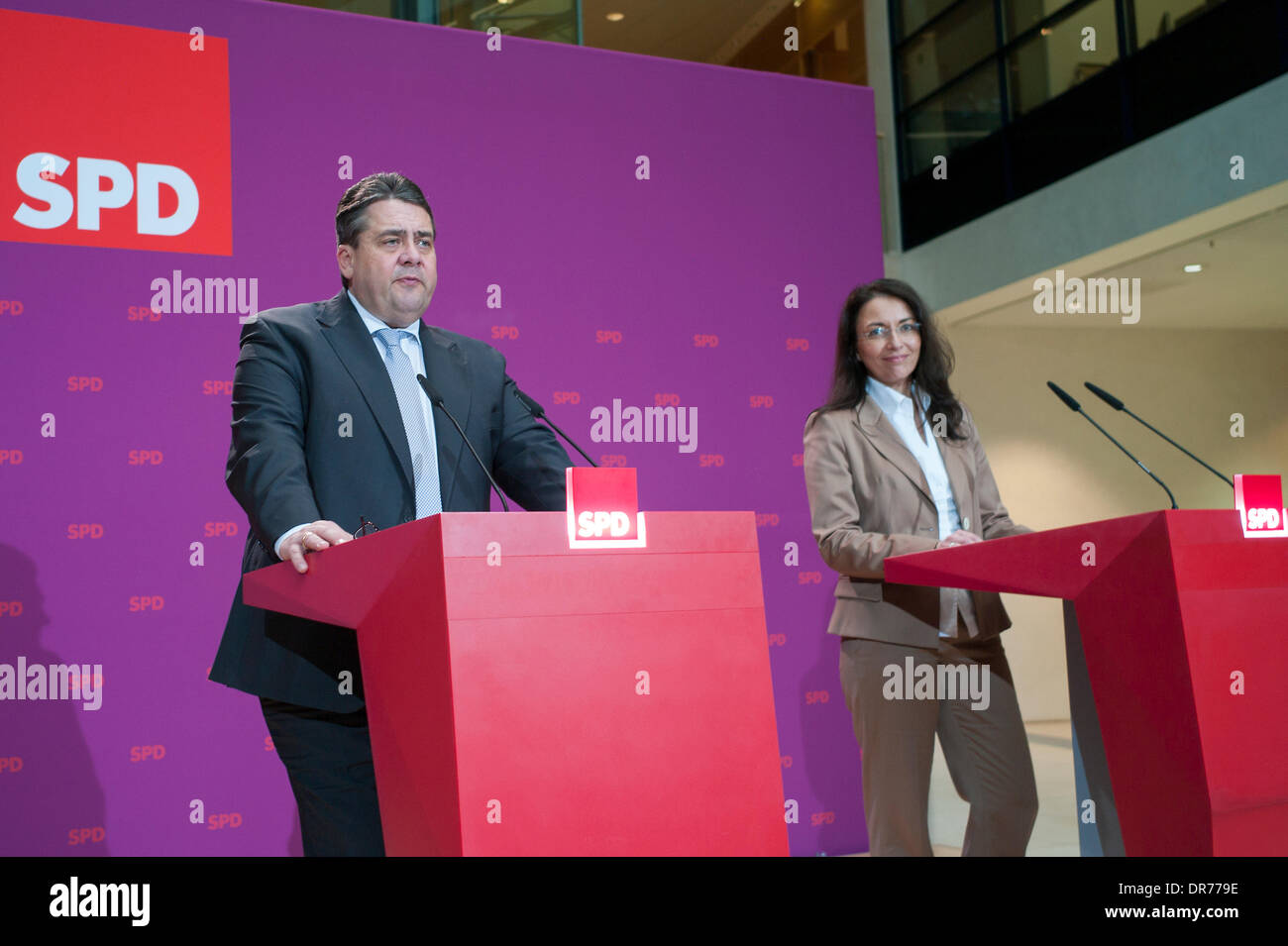 Berlin, Germany. January 14th 2014. Sigmar Gabriel (German Vice ...