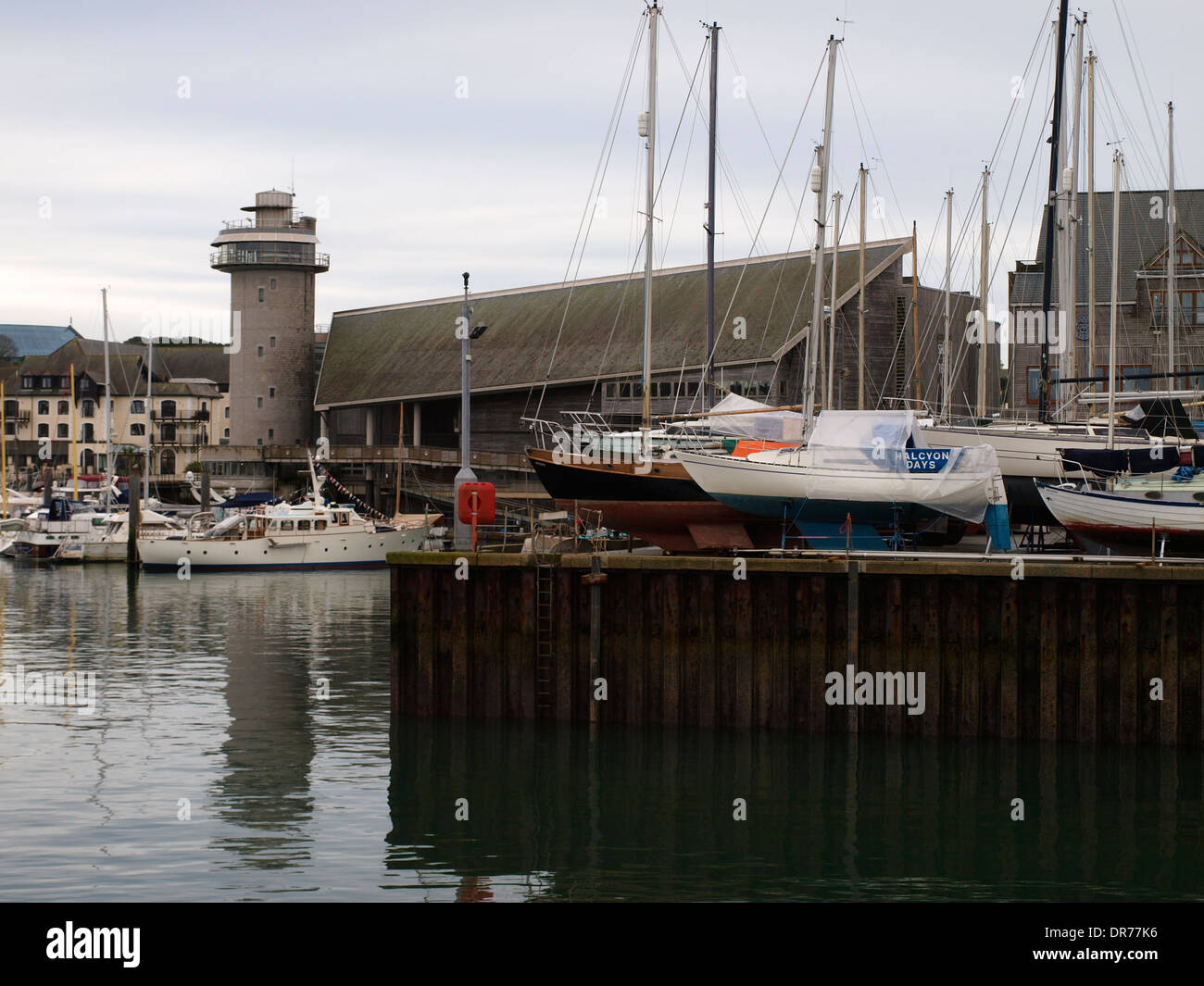 Falmouth Harbour and the National Maritime Museum Cornwall Stock Photo - Alamy