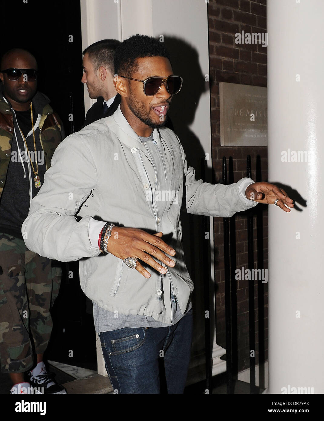 Usher leaves his afterparty at the Arts Club. London, England - 11.06. ...