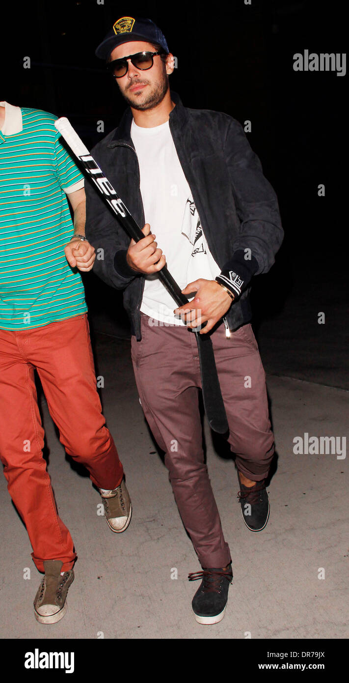 Zac Efron arriving at the Staples Center for game six LA Kings vs. New ...