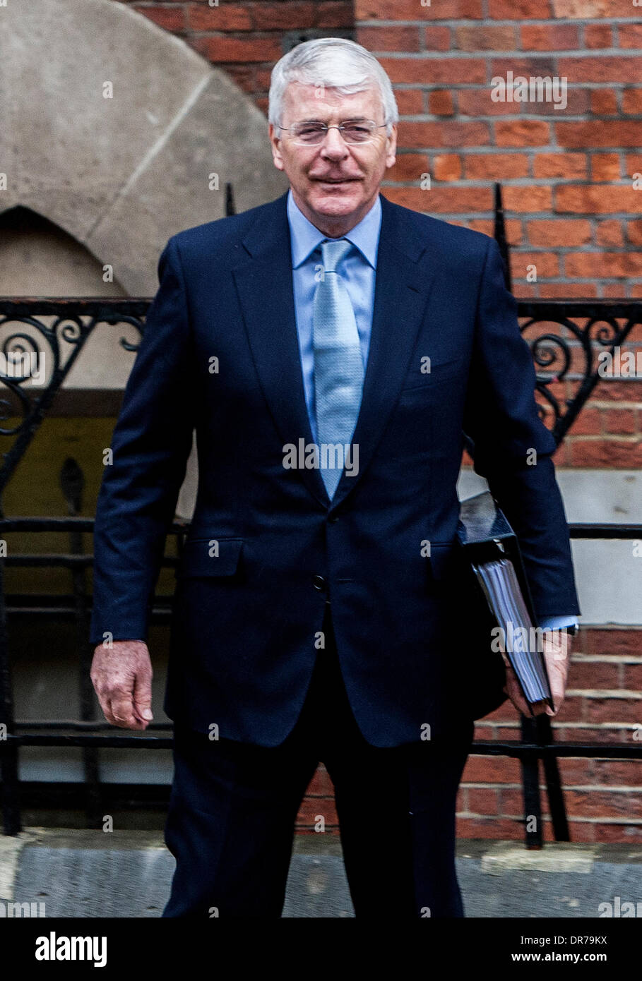 Sir John Major arrives at the Royal Courts of Justice to attend the ...