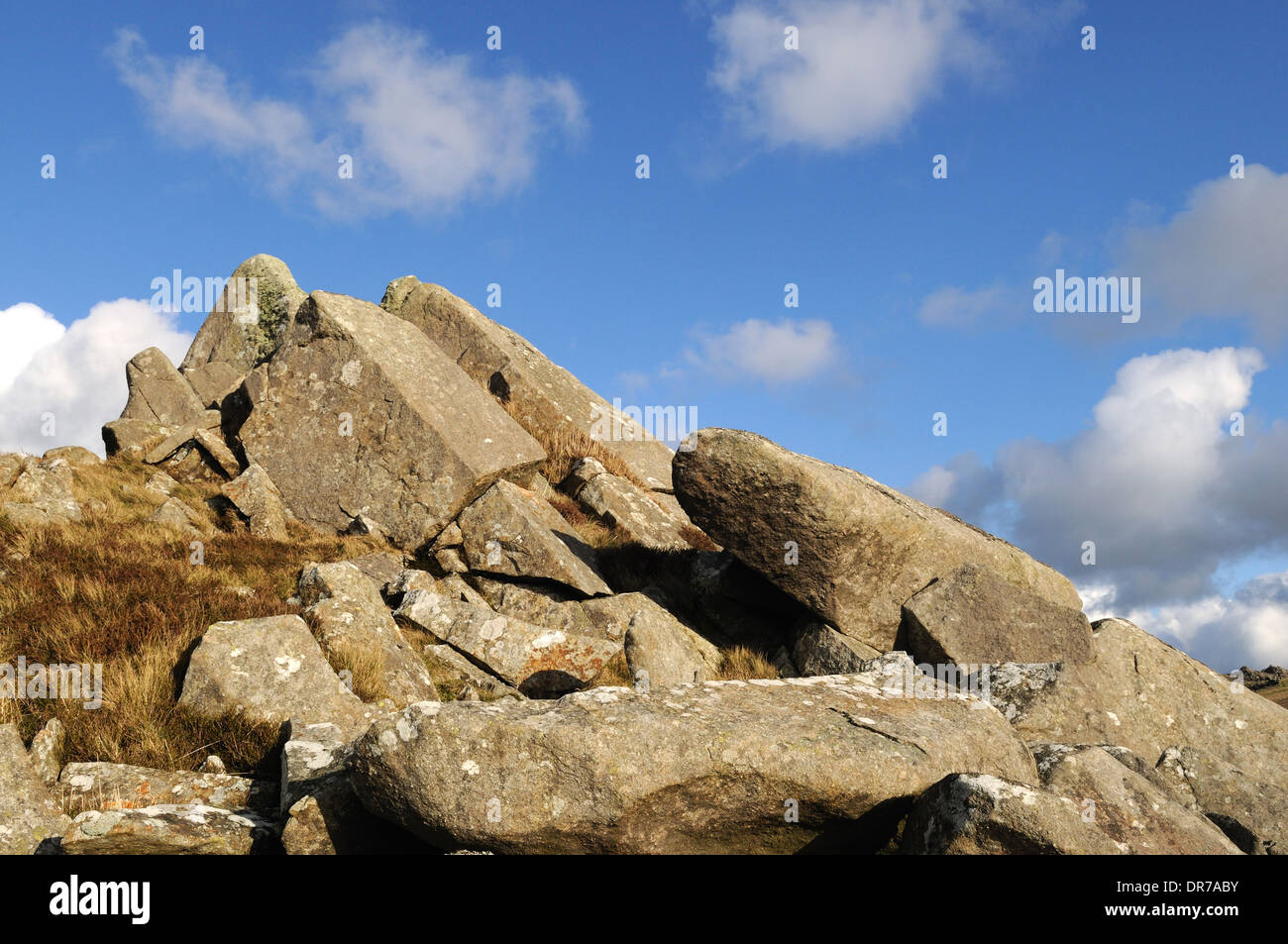 Close up of bluestones on Carn Goedog Preseli Hills now thought to be ...