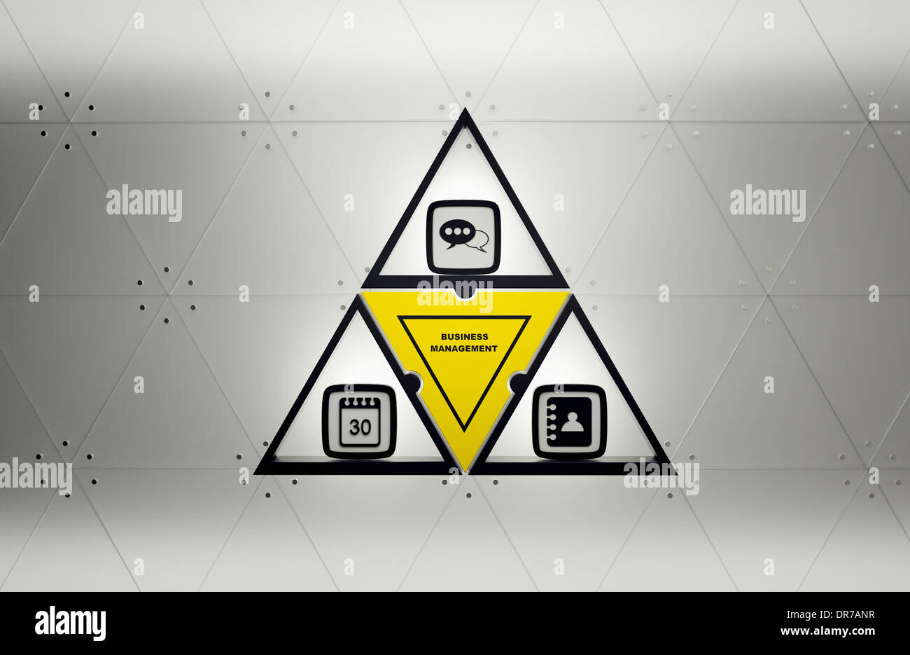 icons with a word business management in the middle Stock Photo - Alamy