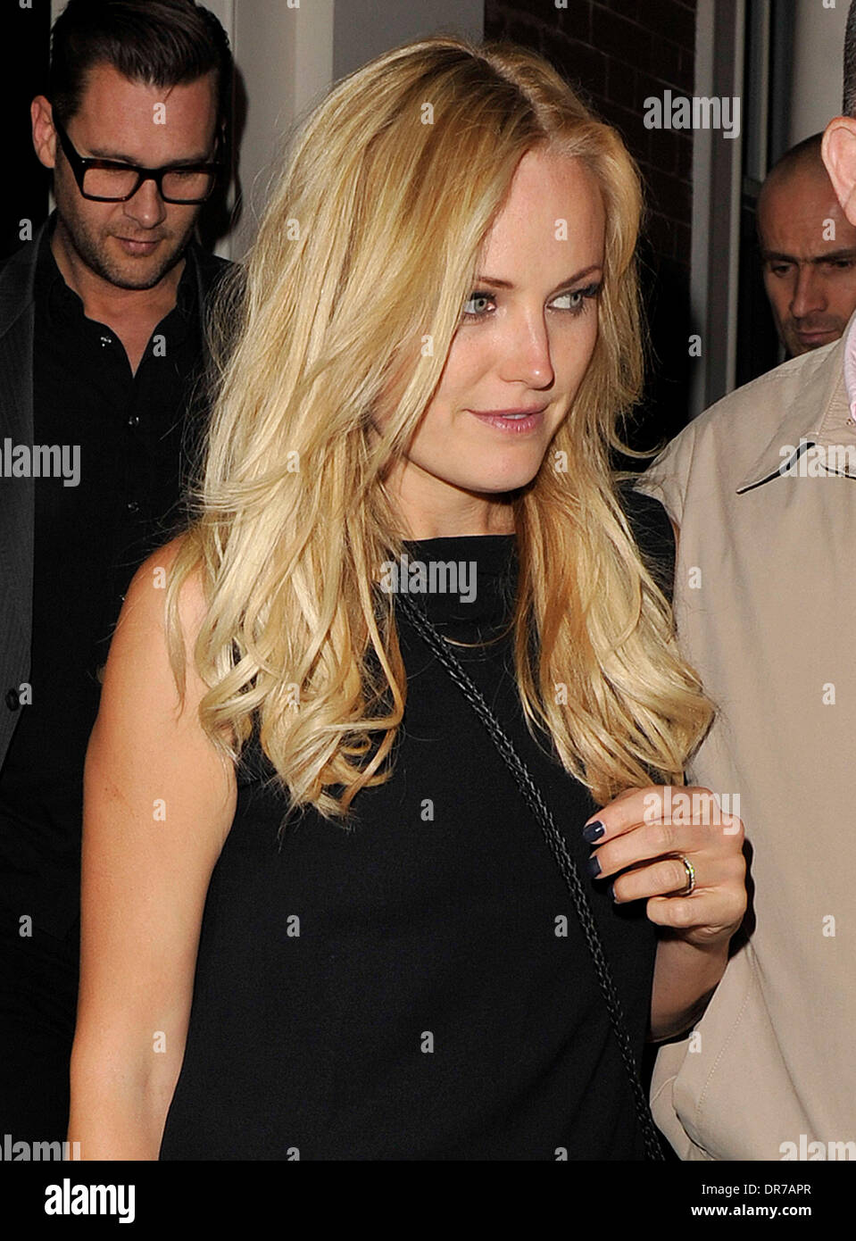 Malin Akerman Swedish movie star leaving the Arts Club, Mayfair London ...
