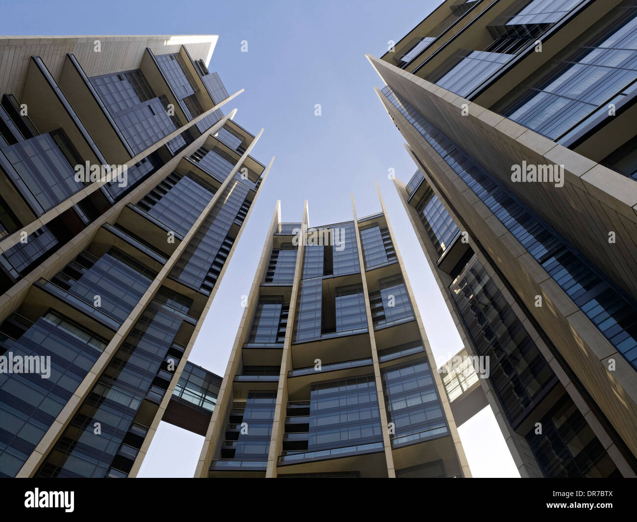 The Troika building, KLCC park, Malaysia, view from ground level ...