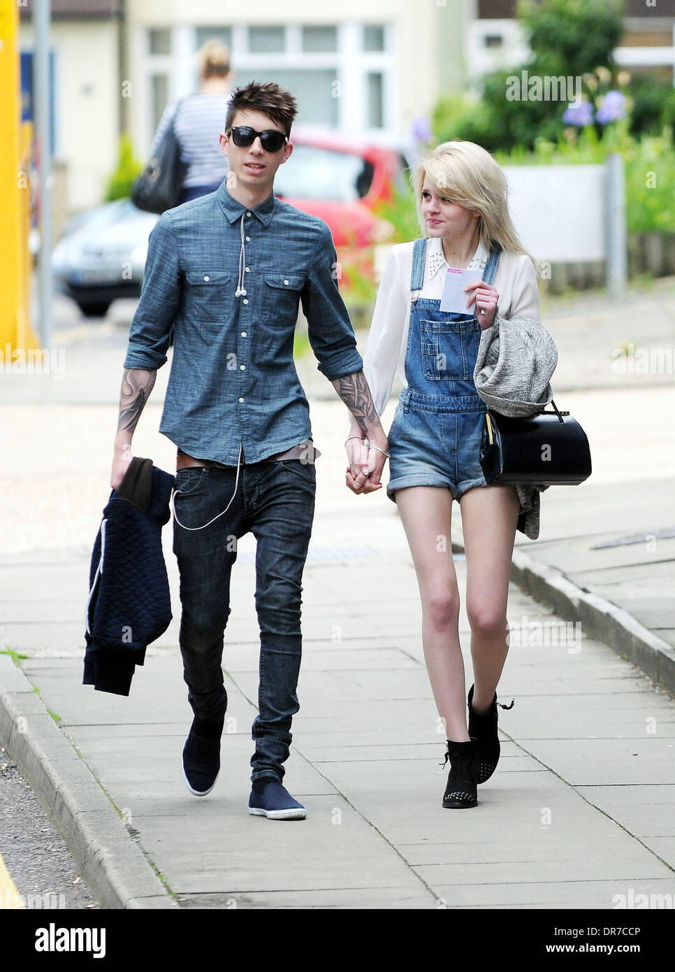 Eastenders star Hetti Bywater and a friend outside BBC Elstree Studios ...