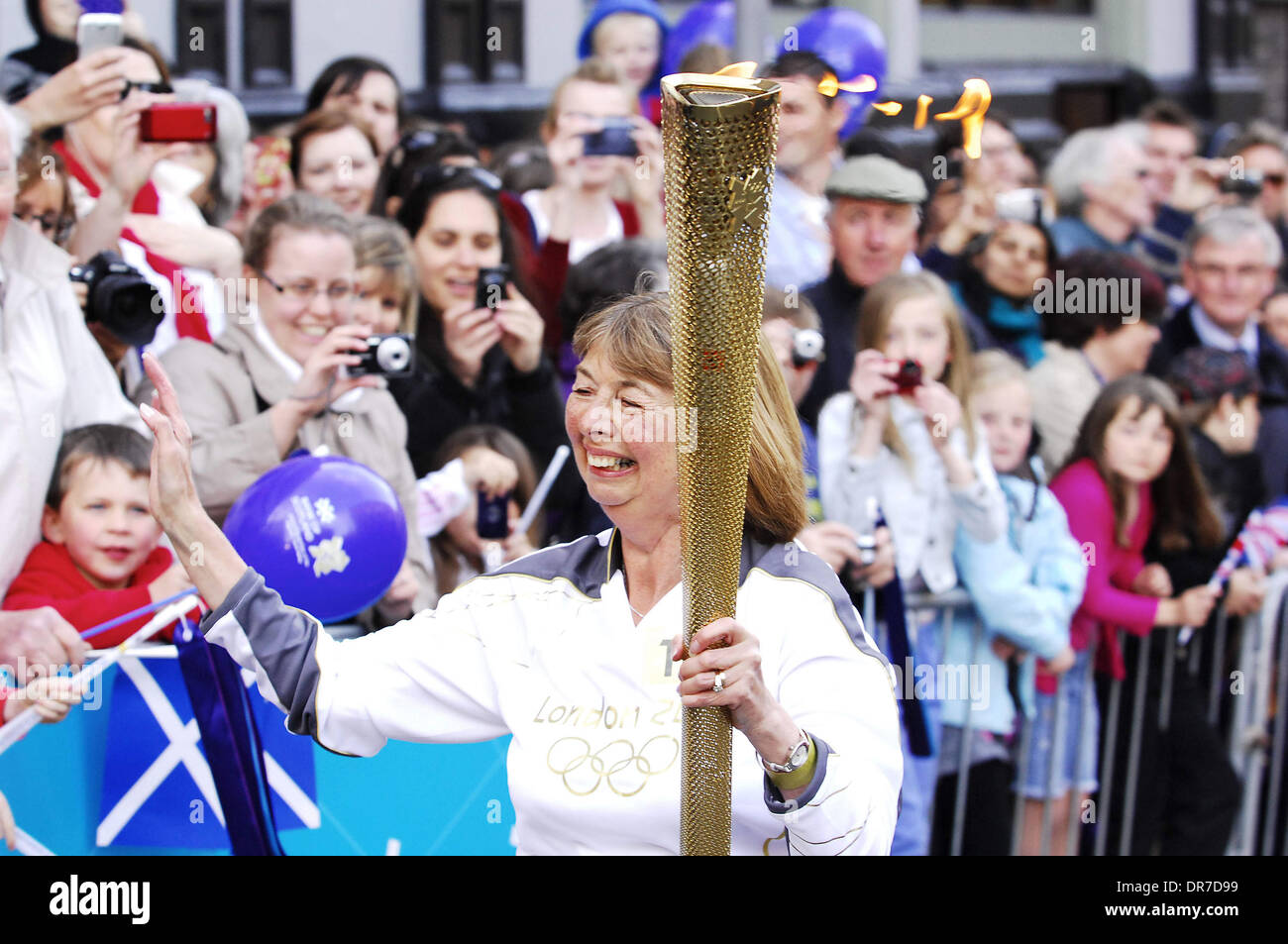 Olympic Torch during the London 2012 Olympic Torch Relay. The Olympic ...