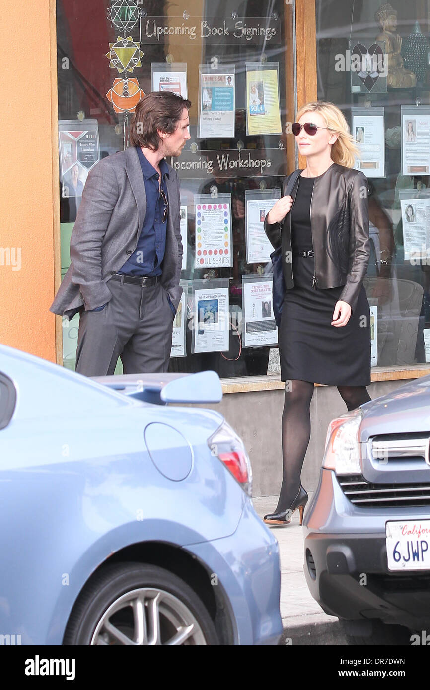 Cate Blanchett and Christian Bale Filming on location in Venice Beach ...