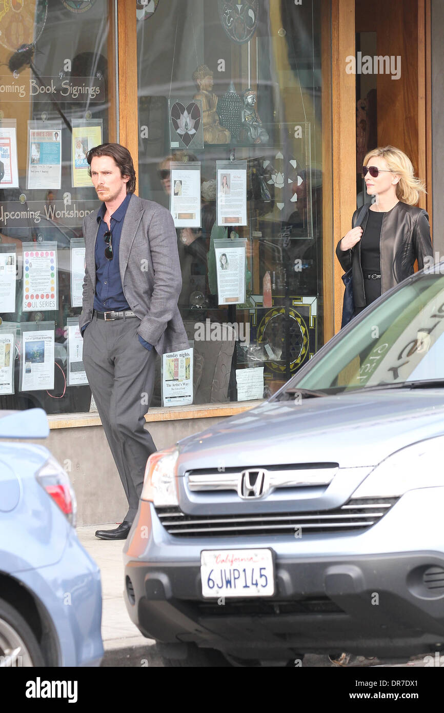 Cate Blanchett and Christian Bale Filming on location in Venice Beach ...