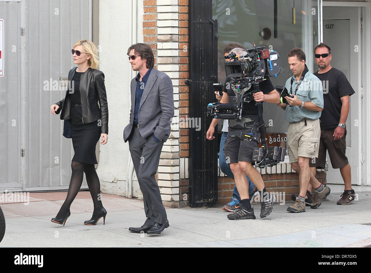 Cate Blanchett and Christian Bale Filming on location in Venice Beach ...