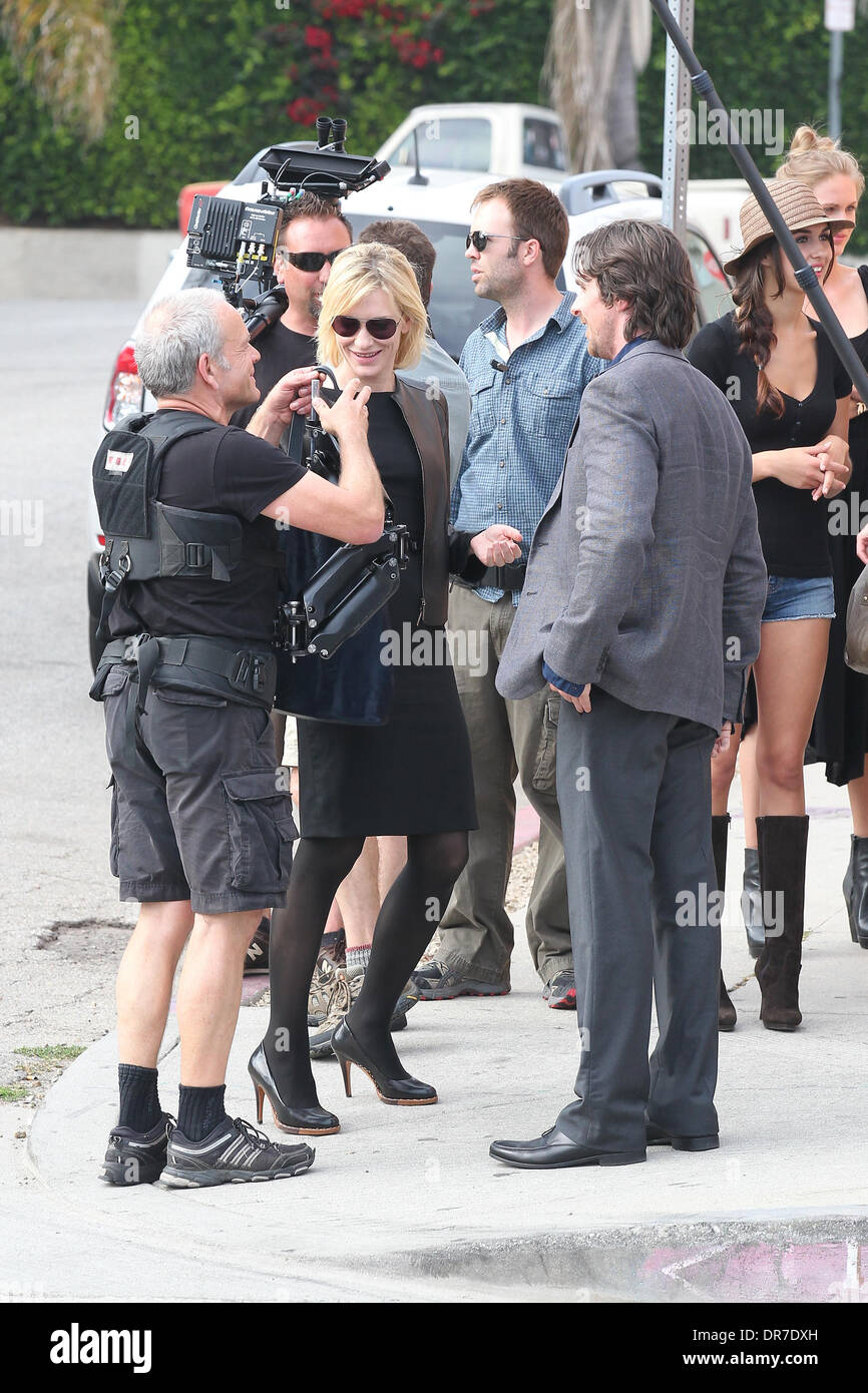Cate Blanchett and Christian Bale Filming on location in Venice Beach ...