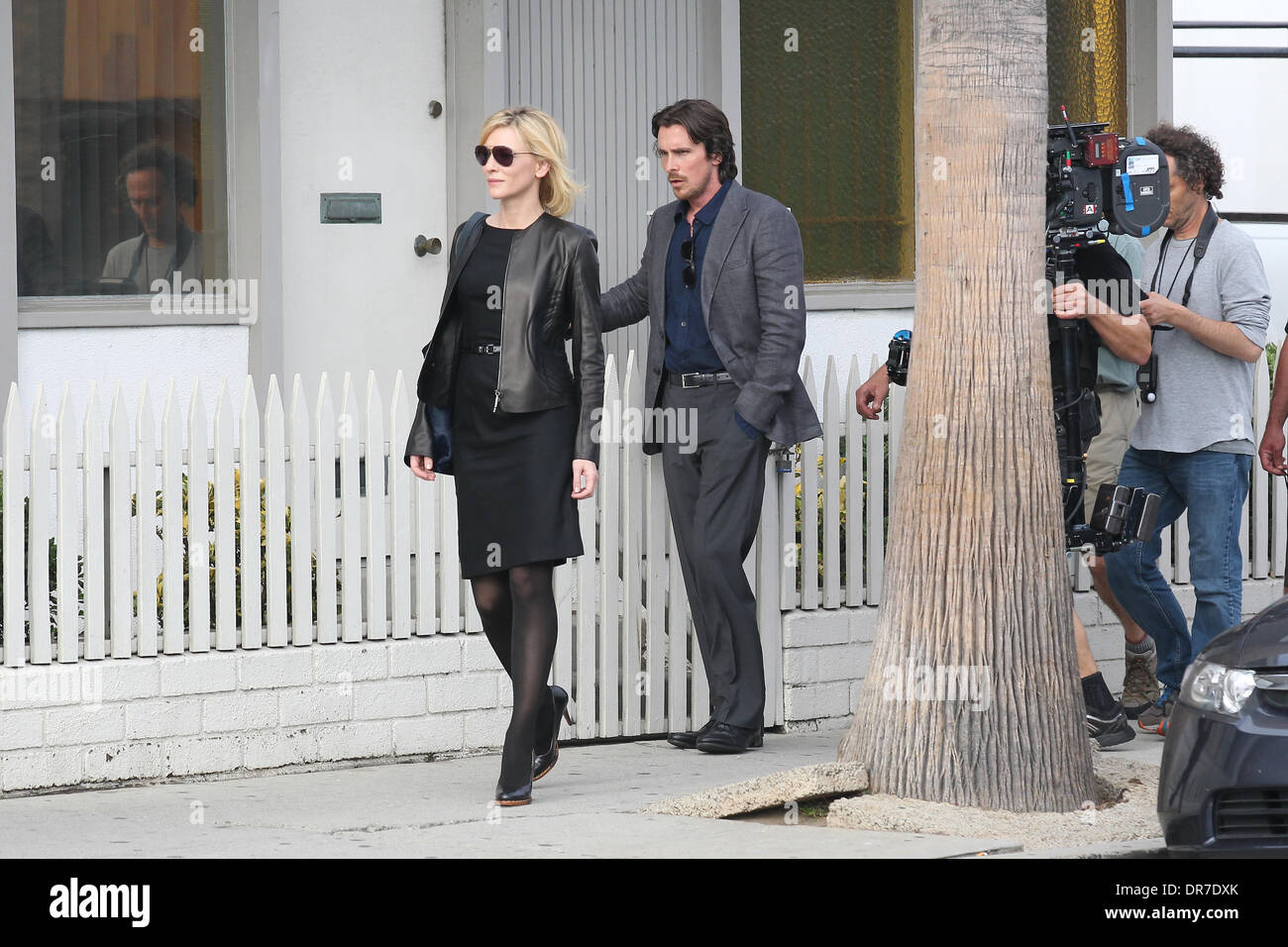 Cate Blanchett and Christian Bale Filming on location in Venice Beach ...