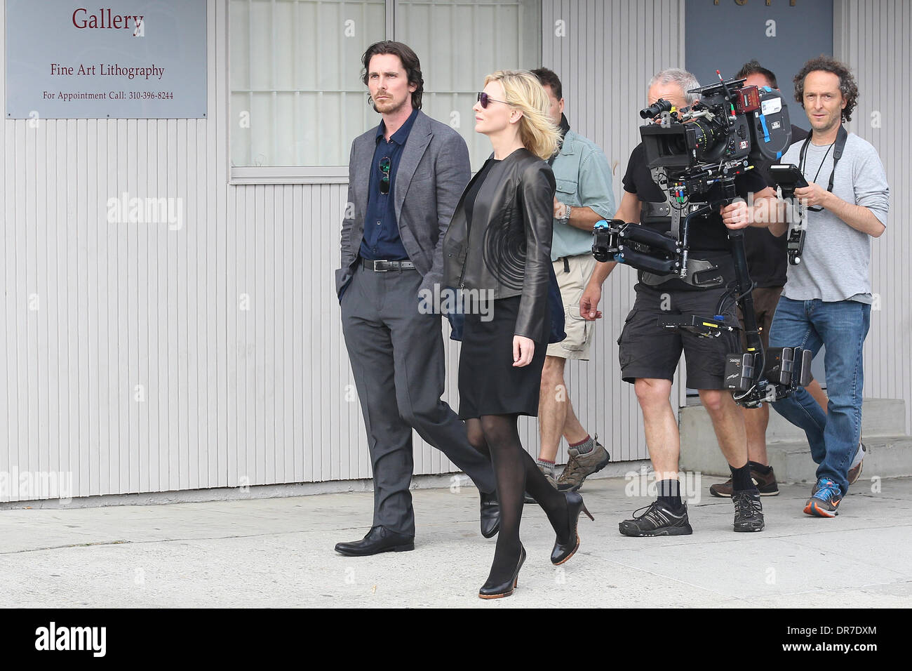 Cate Blanchett and Christian Bale Filming on location in Venice Beach ...