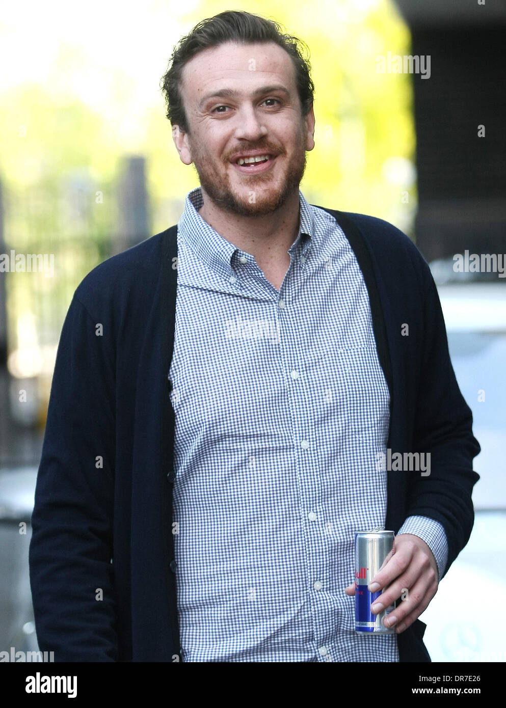 Jason Segel leaves the ITV studios after appearing on 'Daybreak' London ...