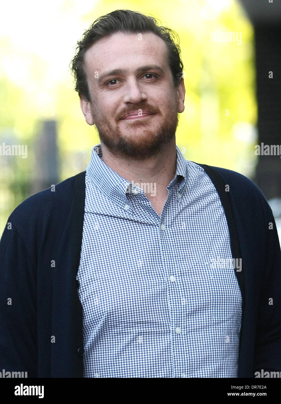 Jason Segel leaves the ITV studios after appearing on 'Daybreak' London ...