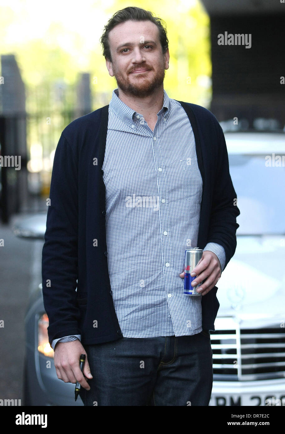 Jason Segel leaves the ITV studios after appearing on 'Daybreak' London ...