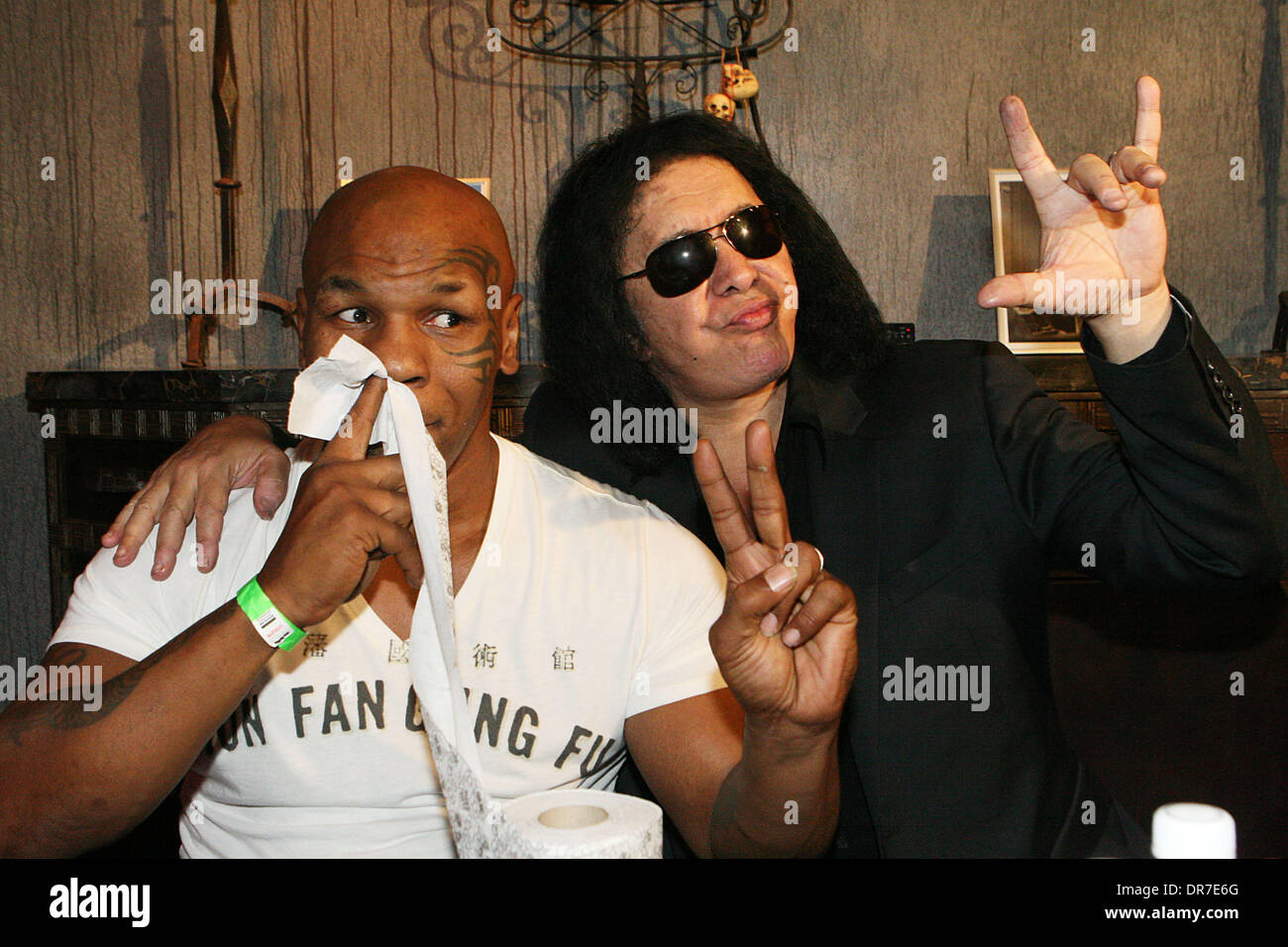 Mike Tyson and Gene Simmons attend an event at 'KISS' Mini Golf in Las ...