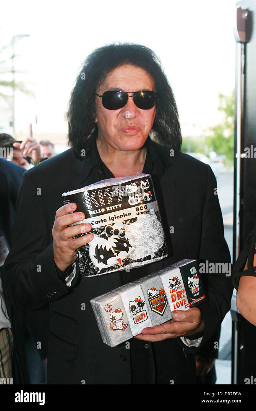 Gene Simmons attends an event at 'KISS' Mini Golf in Las Vegas Las ...