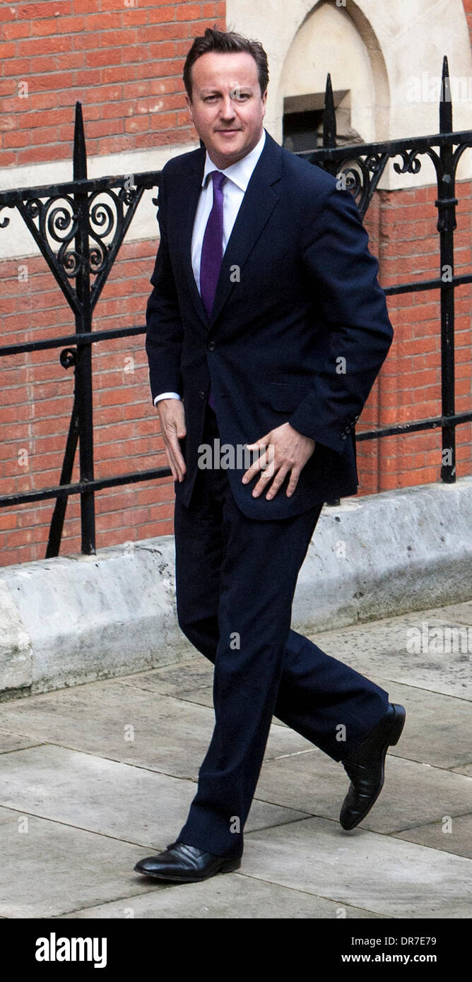 Prime Minister David Cameron arrives at the Royal Courts of Justice to ...