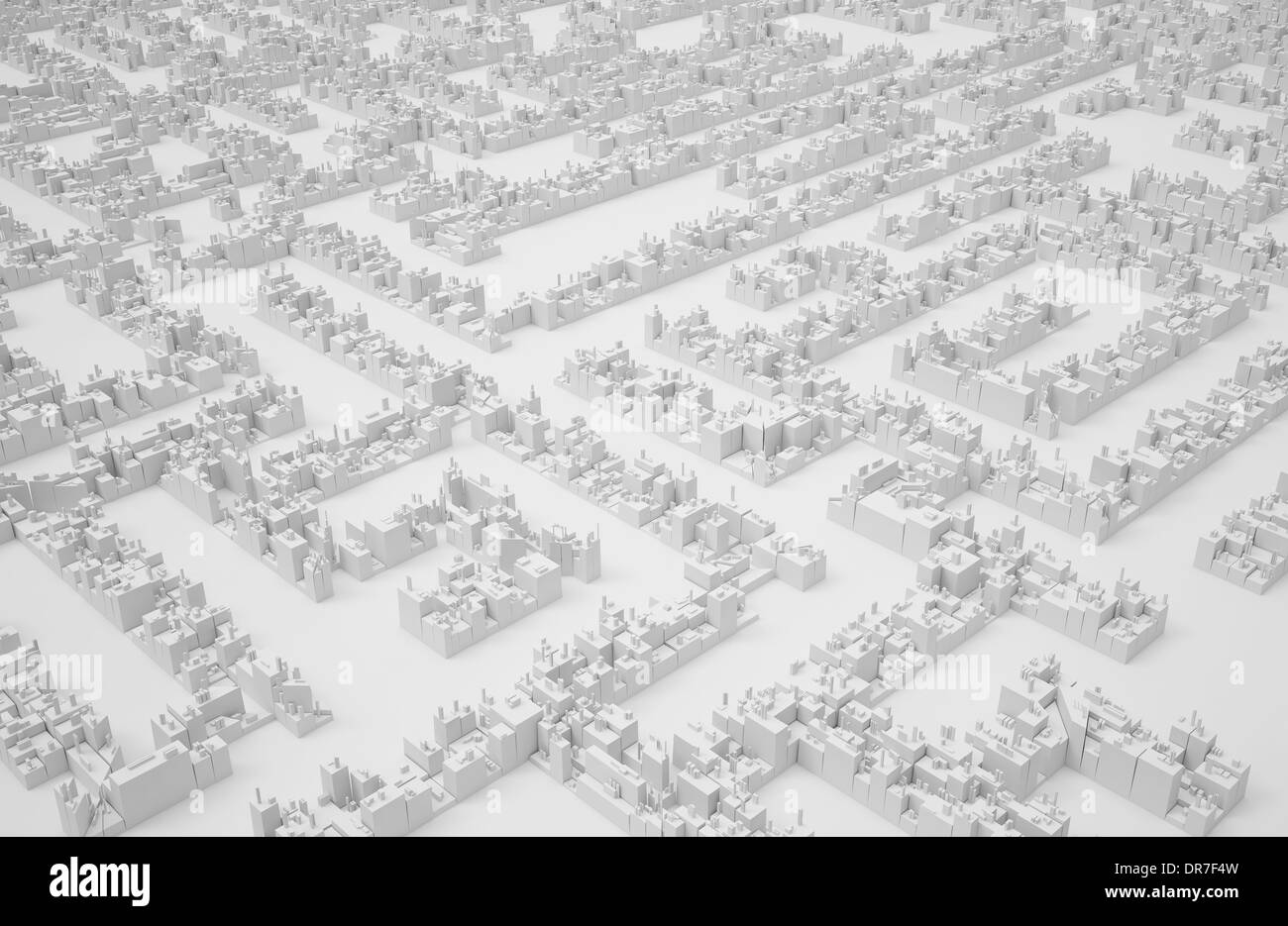 a maze formed with buildings Stock Photo - Alamy