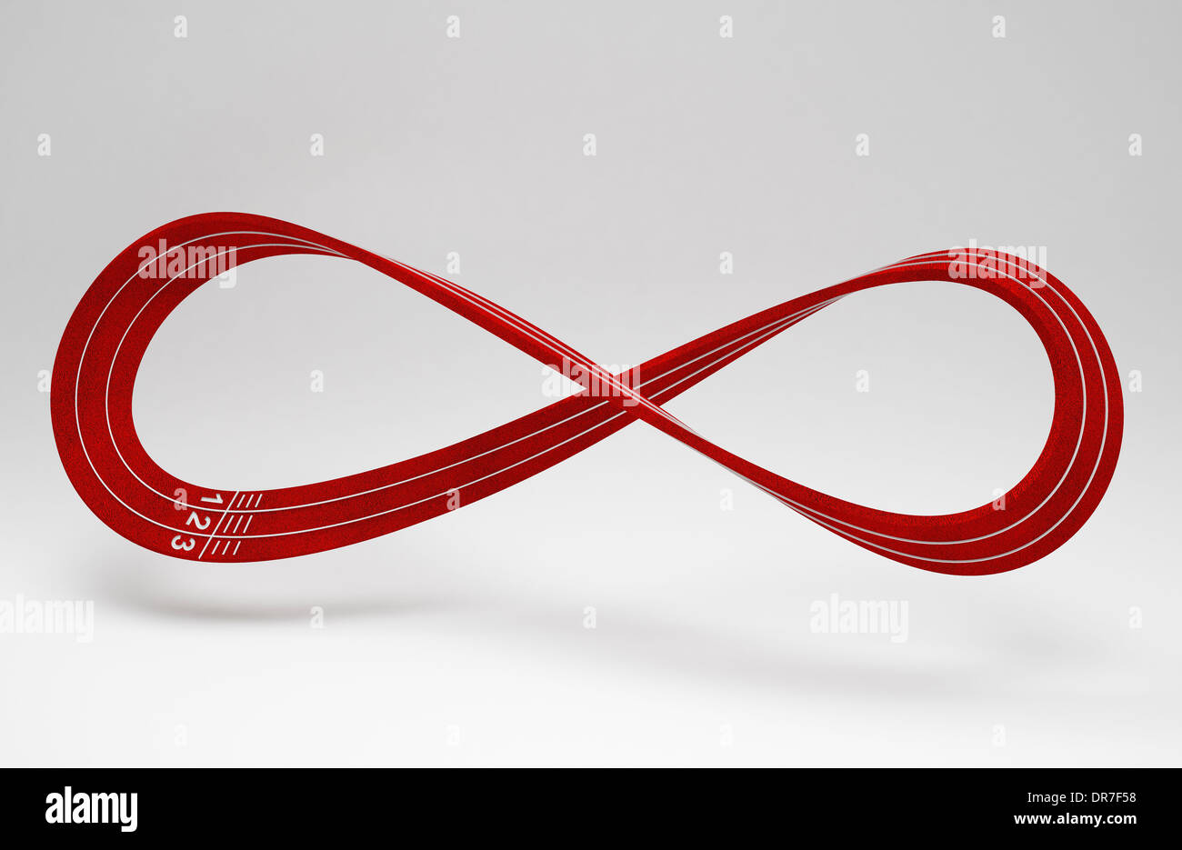 red curvy shape in white background Stock Photo - Alamy