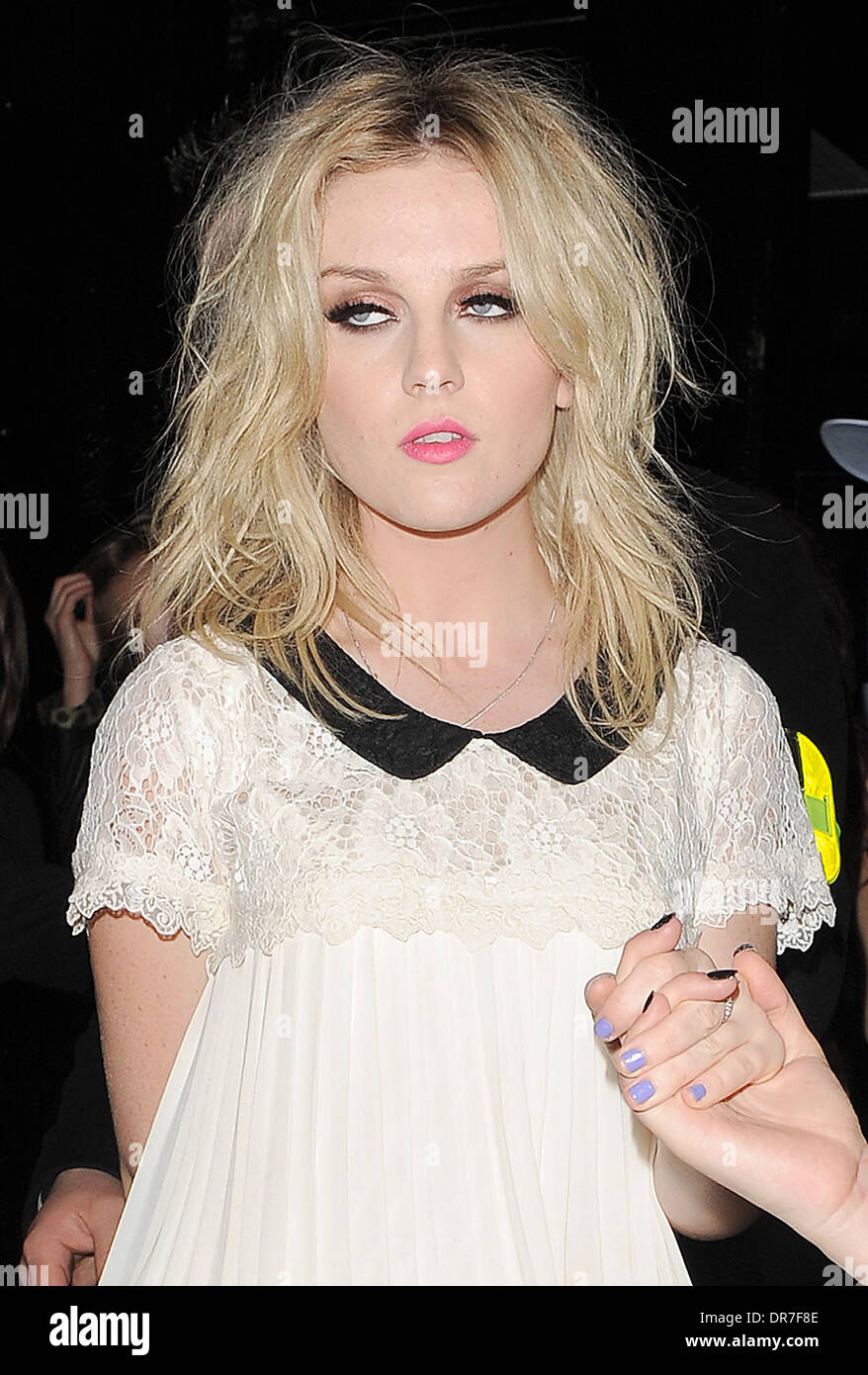 Perrie Edwards from girl group Little Mix leaving the Rose Club. London ...