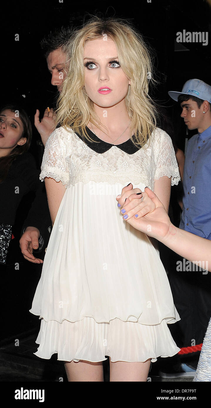 Perrie Edwards from girl group Little Mix leaving the Rose Club. London ...