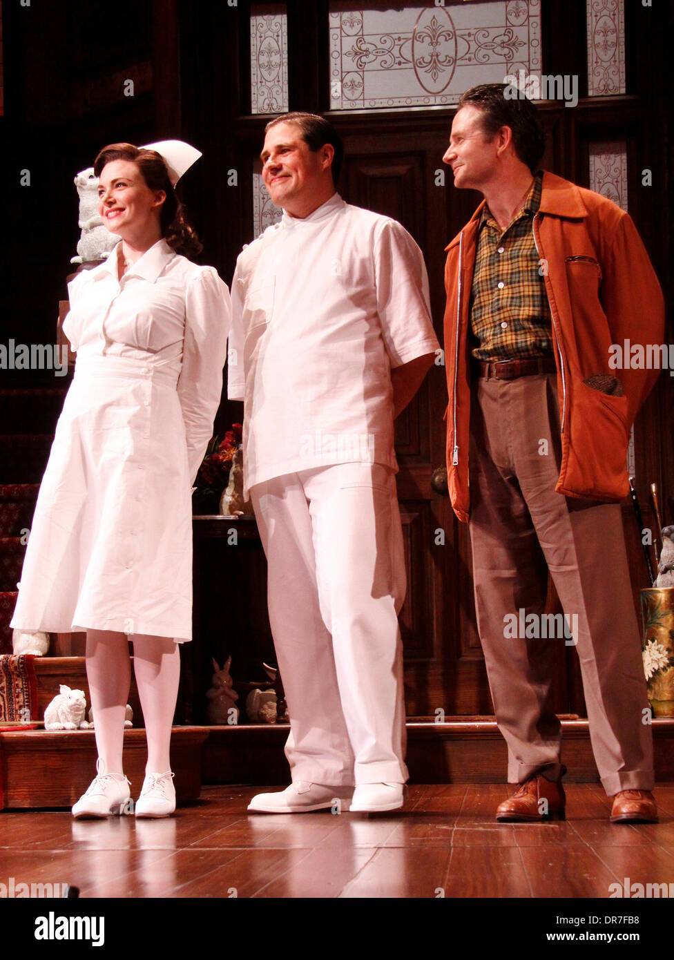 Holley Fain, Rich Sommer and Peter Benson Opening night curtain call ...