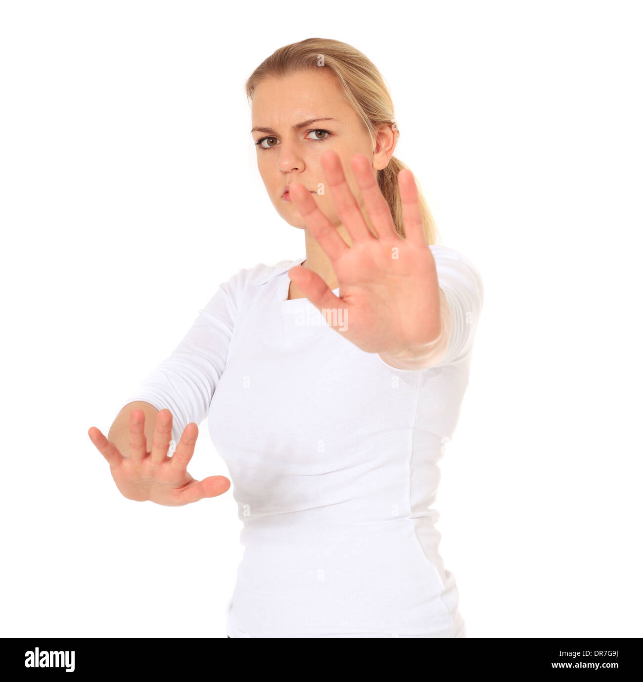Repelling gesture hi-res stock photography and images - Alamy