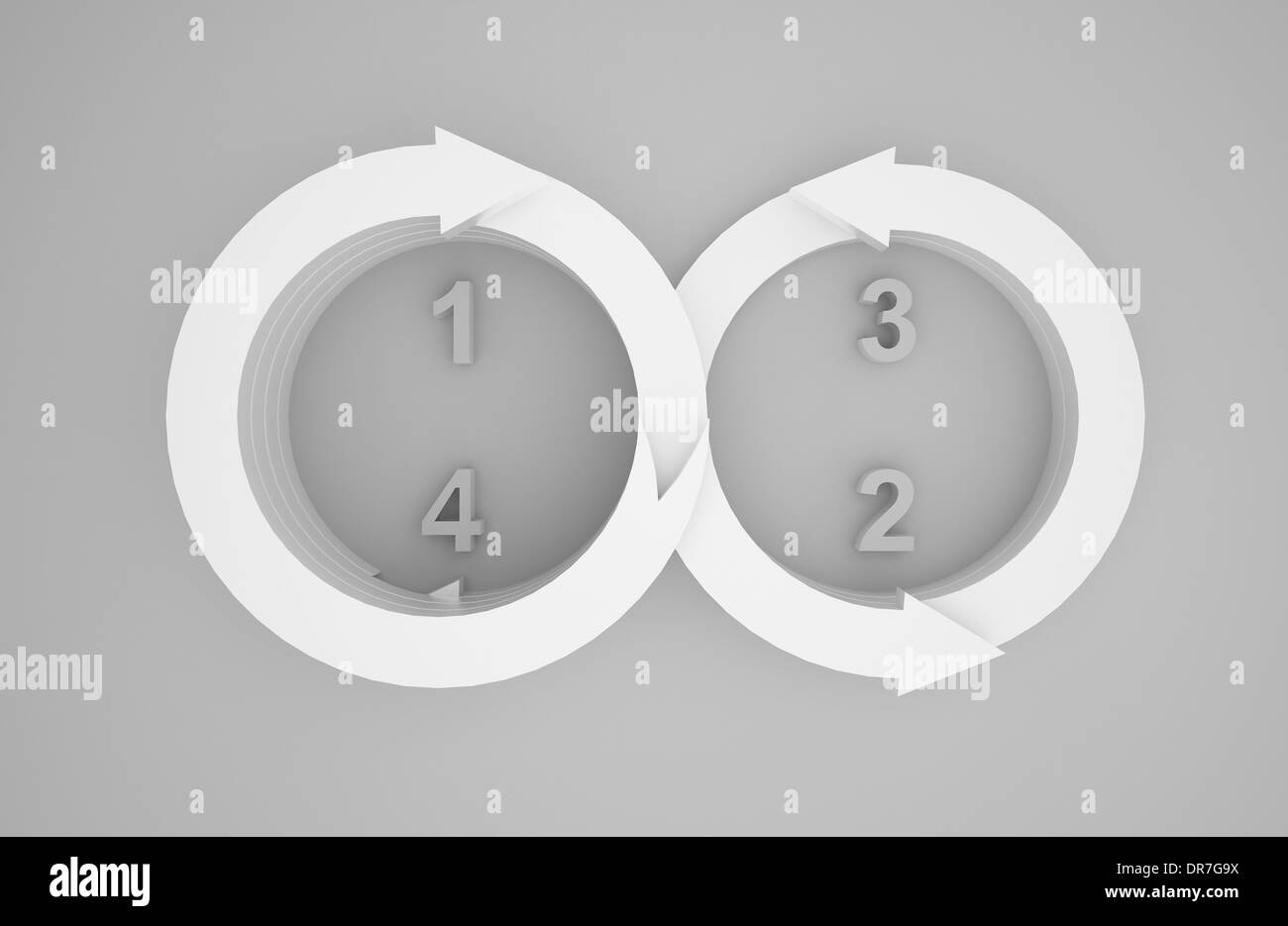 numbers in round arrows Stock Photo - Alamy